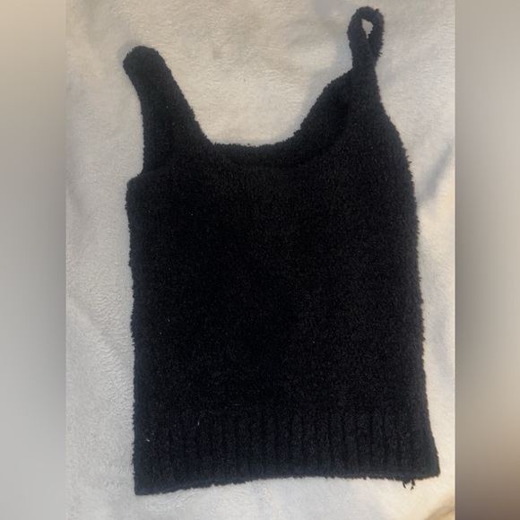 SKIMS | Intimates & Sleepwear | Fuzzy Black Lounge Top | Poshmark